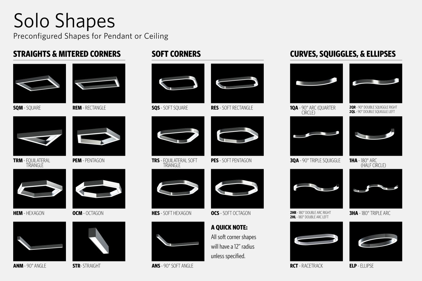 SOLO SHAPES: THE SECRET MENU REVEALED! - OCL Architectural Lighting